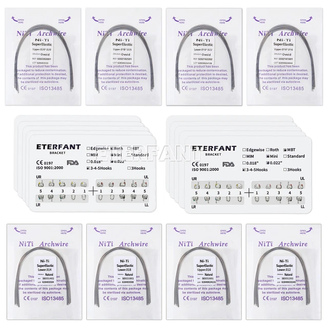 ETERFANT DENTAL ORTHO Arch Wires NiTi Round Ovoid/Mini Roth/MBT ...