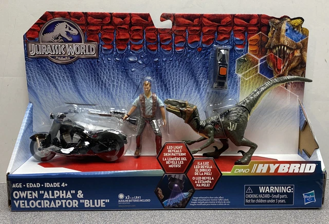 JURASSIC WORLD DINO Hybrid Owen Alpha Velociraptor Blue Raptor Action ...