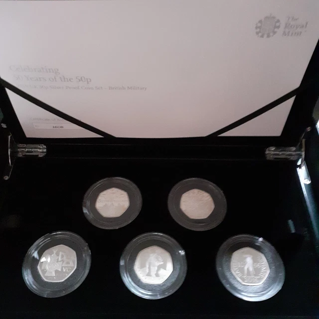 2019 UK 50 Years of the 50p Silver Proof military 50p Coin set £150.00 ...