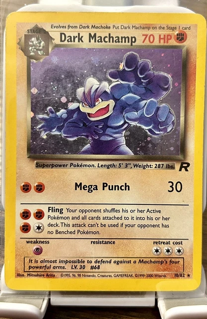 POKÉMON TCG DARK Machamp Team Rocket 10/82 Holo Illimité Rare WOTC NEUF ...