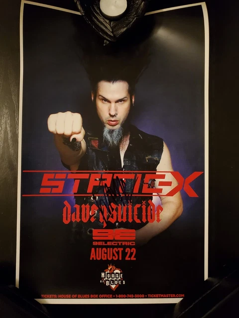 STATIC-X / WAYNE Static Autographed Concert Poster - 9Electric - Aug 22 2012 £99.99 - PicClick UK