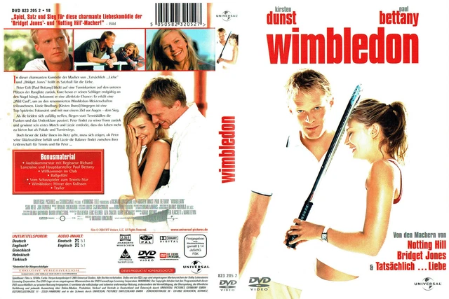 (DVD) WIMBLEDON - KIRSTEN Dunst, Paul Bettany, Sam Neill, Jon Favreau ...