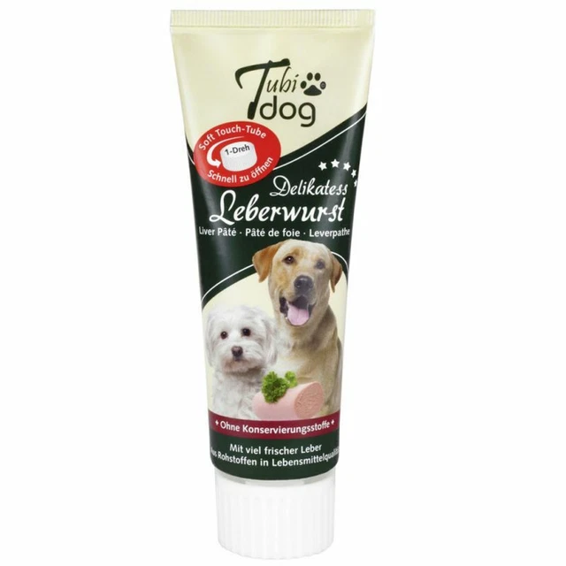 DOG PASTE TREAT Natural Easy Tube Use Training Reward Pâté 75g , 2 x ...