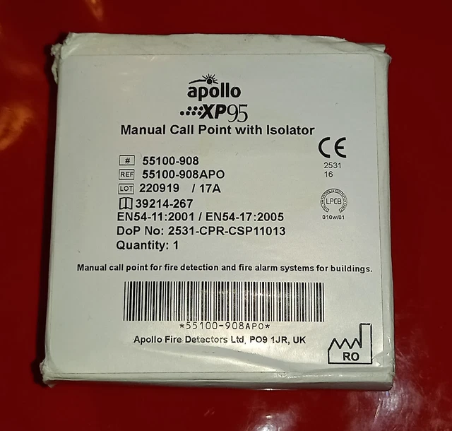 APOLLO XP95 MANUAL Call Point With Isolator (KAC Style) - OPTIONAL ...