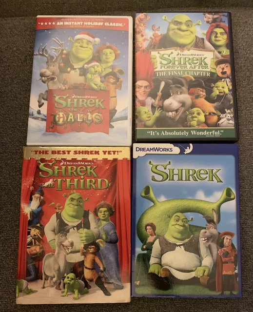 SHREK DVD LOT - Shrek, Shrek the Third, Forever After, Shrek The Halls Lot Of 4 £8.72 - PicClick UK