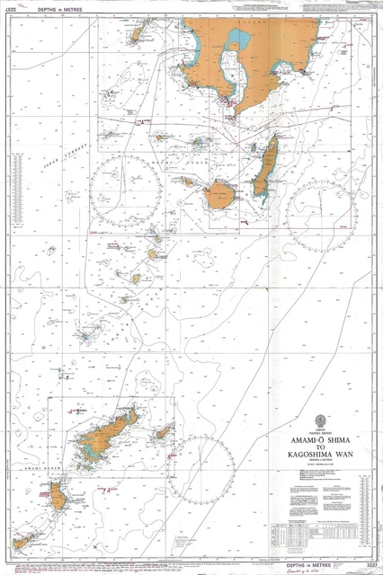 CARTE MARINE ADMIRALTY 3237 Amami O Shima Kagoshima Wan Japon Nansei ...