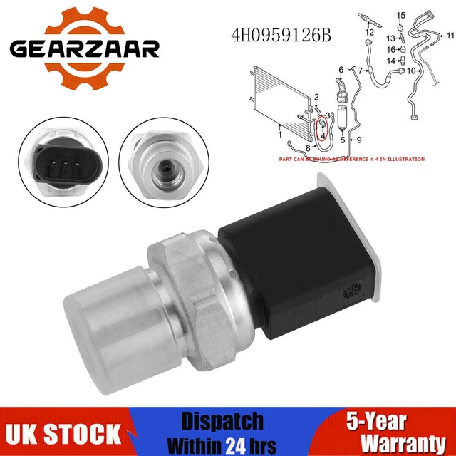 AIR CON CONDITIONING A/C PRESSURE SENSOR SWITCH 4H0959126B Fits AUDI VW ...