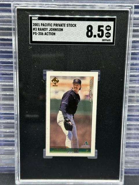 2001 PACIFIC PRIVATE Stock Randy Johnson PS-206 Action #3 Diamondbacks ...