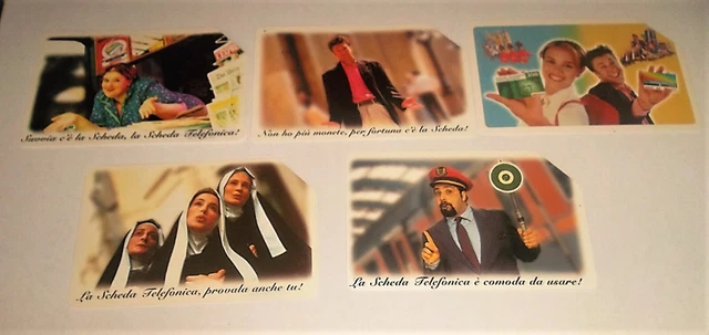 LA SCHEDA E' Una Cosa Meravigliosa-5 Schede Telefoniche Telecom L. 5 ...
