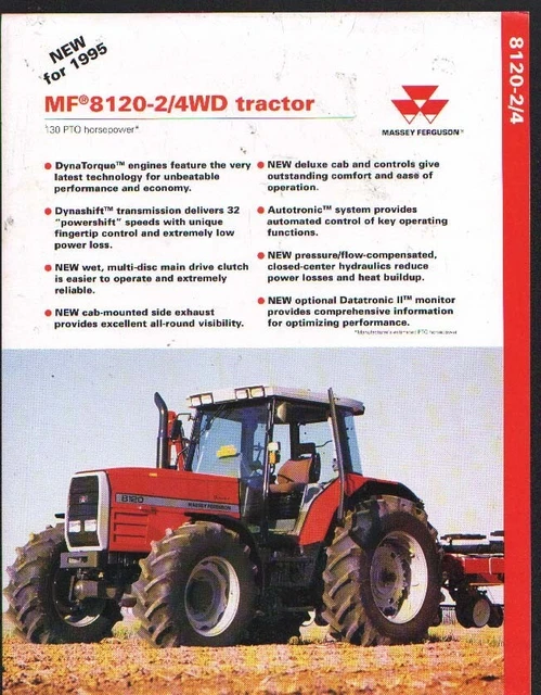 MASSEY FERGUSON &MF 8120-2/4WD" Tractor Brochure Leaflet £7.50 - PicClick UK