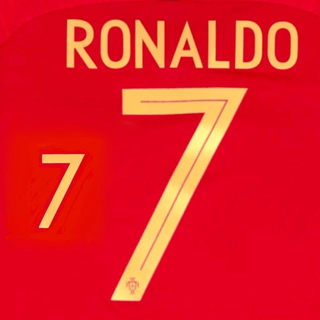 PORTUGAL RONALDO #11 home name print and number 2002 Heat Transfer £10. ...