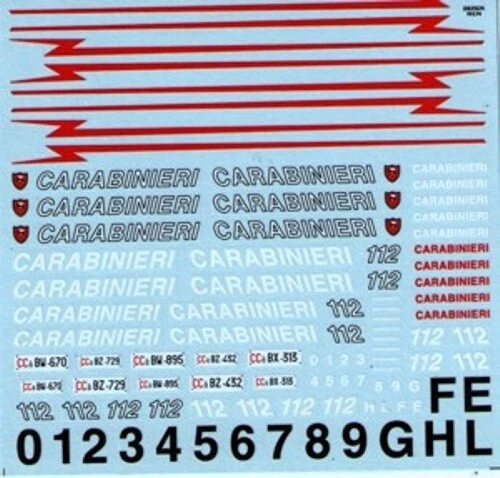 DECAL 1/43 CARABINIERI GENERICA 2006 TRON DE054 EUR 9,00 - PicClick IT