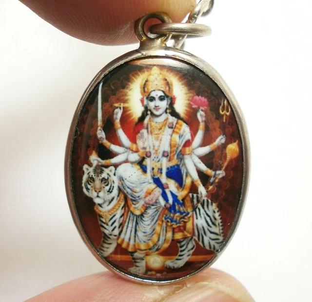 MAA DURGA KALI Kalika Uma Devi Goddess Shakti Hindu Bless Om Locket ...