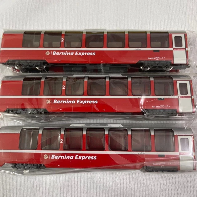 KATO N GAUGE Bernina Express 2nd Class Passenger Car 3-Car Set Unused £ ...