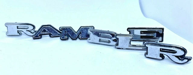 AMC RAMBLER TRUNK Hood Script Letters Emblem Set 1965 £67.64 - PicClick UK