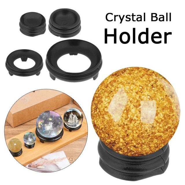 SCULPTURE CRAFTS CRYSTAL Ball Display Base Pedestal Stand Ostrich Egg ...