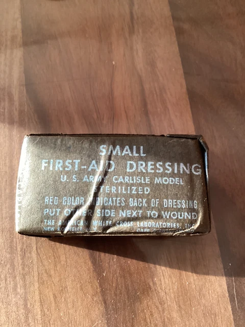 TRÈS RARE USWW2 Small First Aid Dressing The American White Cross - Med ...