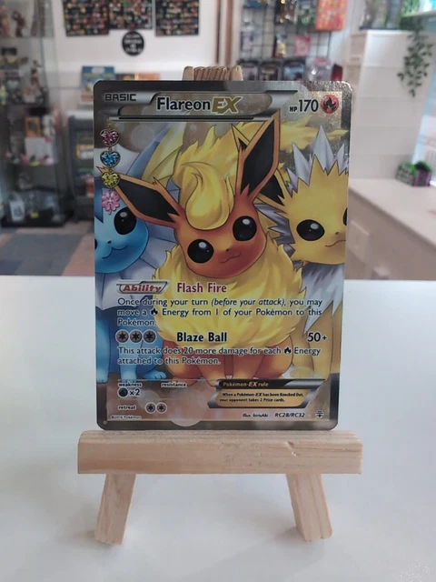 FLAREON-EX GENERATIONS RC28/RC32 Holo Full Art Ultra Rare Pokémon Card ...