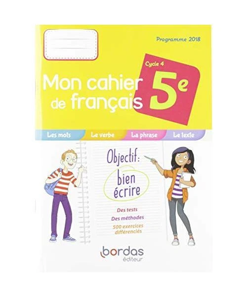 MON CAHIER DE français 5e 2019 - Cahier de l'élève, Le Doré, Bénédicte ...