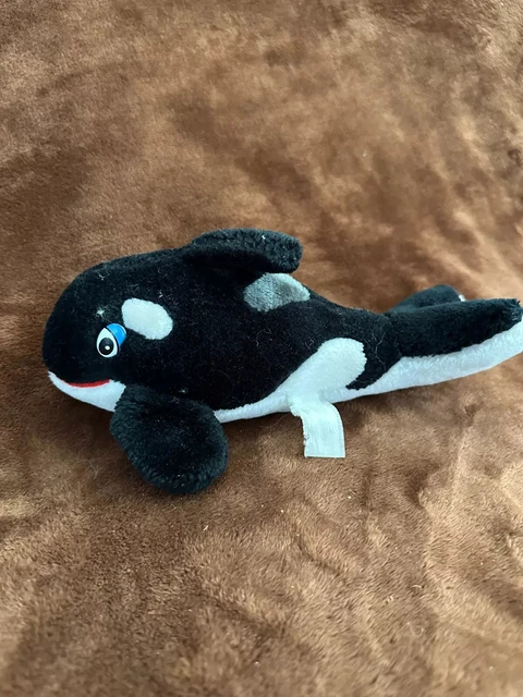 SEAWORLD VINTAGE KILLER whale orca Shamu soft toy plush £5.43 - PicClick UK
