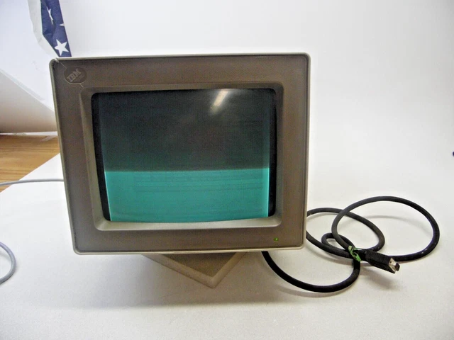 VINTAGE IBM MONOCHROME Computer Monitor Model 8513001 Powers On $89.99 ...