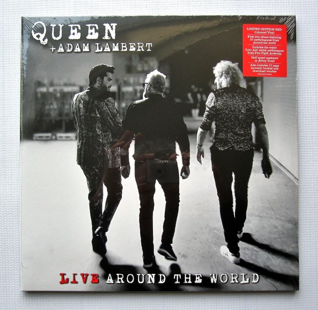 QUEEN + ADAM Lambert 'Live Around The World' Double Red 2 x LP Vinyl ...
