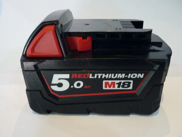 GENUINE MILWAUKEE 18V 5.0Ah RED LITHIUM-ION M18 BATTERY PACK (M18B5 ...