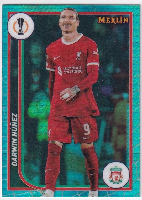 TOPPS MERLIN CROMO 2024 Champions League N º 68 Darwin Nunez Aqua ...