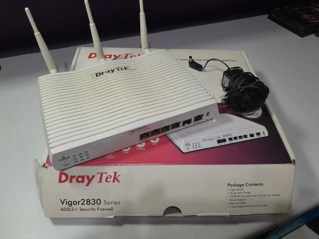 DRAYTEK VIGOR 2830N-PLUS ADSL2+ modem router VPN firewall di sicurezza ...