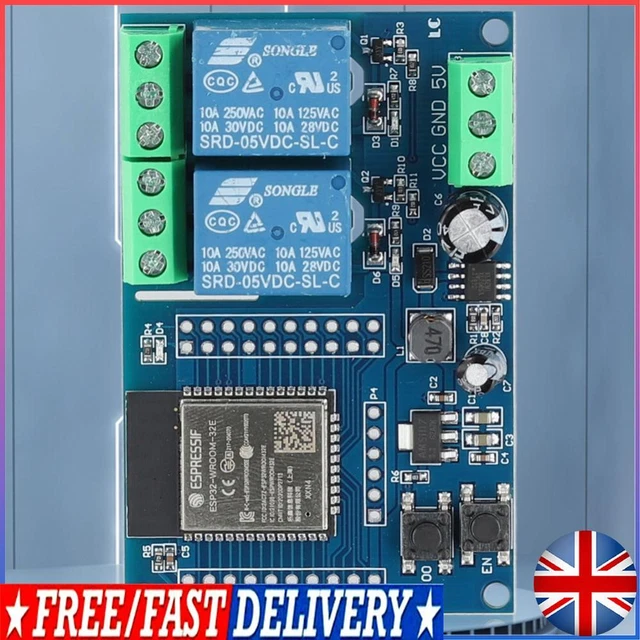 ESP32 ESP32-WROOM DEVELOPMENT Board 1/2/8 Channel ESP32 WIFI BT BLE Relay Module £11.29 ...