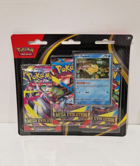 POKEMON TCG MEGA Evolution Psyduck Triple Blister Pack- New and Factory ...