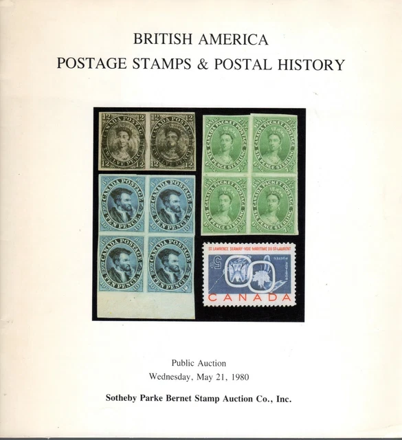 SOTHEBY PARKE BERNET Postal History British America Postage Stamps 1980 ...