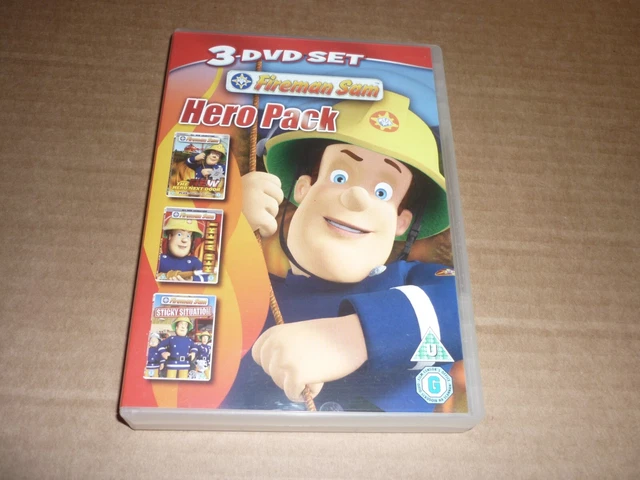 FIREMAN SAM MEGA Pack Dvds The New Hero Next Door Red Alert Sticky ...