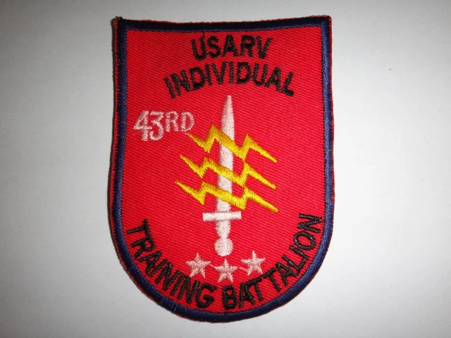 USARV 43RD INDIVIDUAL TRAINING Battalion - Vietnam War Patch £8.57 ...