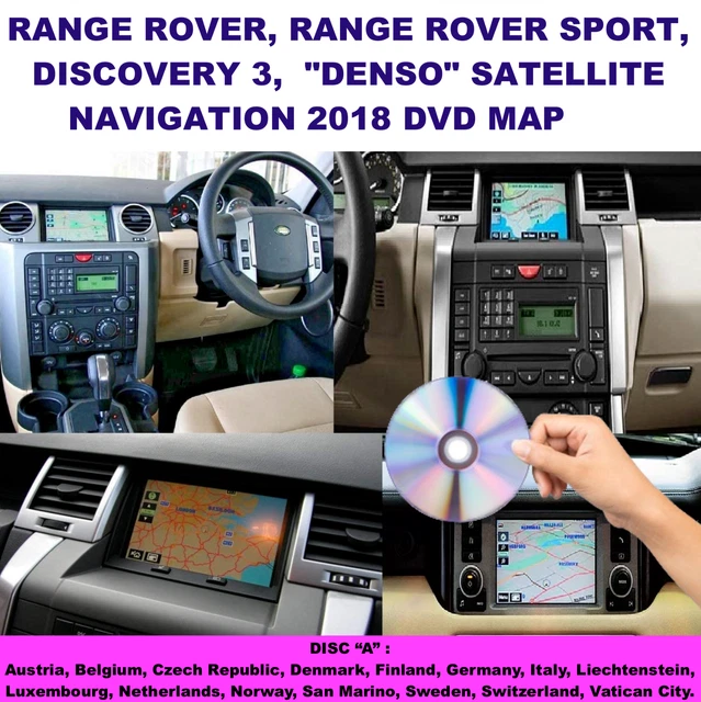 RANGE ROVER SPORT SAT NAV DVD DISC MAP UPDATE DVD 'A' - Italy, Germany ...