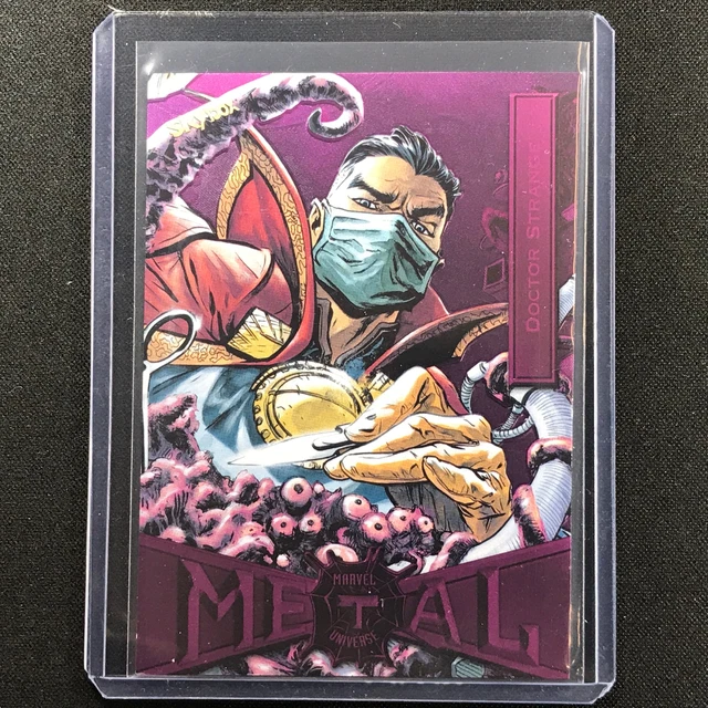 2021-2022 MARVEL SPIDER-MAN Metal Universe DOCTOR STRANGE Light FX Pink ...