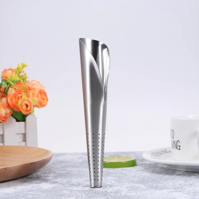 STAINLESS STEEL CONE Tea Infuser Drinkware Reusable Filter Leaf ...