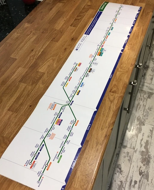 DISTRICT LINE LONDON underground tube map train EUR 57,39 - PicClick IT