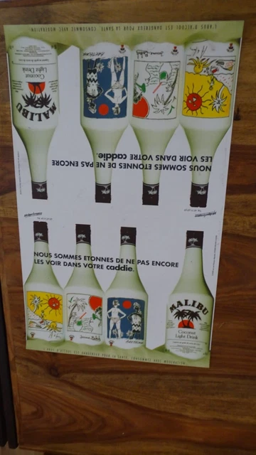 PLV MALIBU APERITIF Rhum Coconut Caddie Bretecher Balasko De Caunes EUR ...