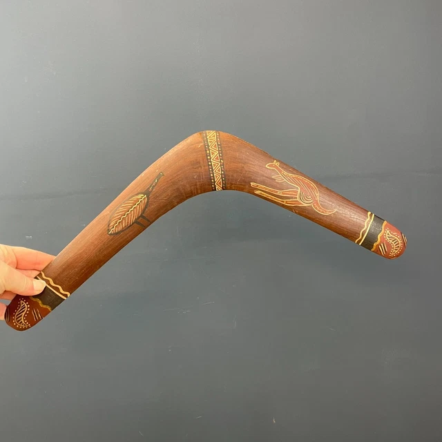 VINTAGE QUEENSLAND NATIVE Creation Australian Wooden Boomerang £25.00 ...