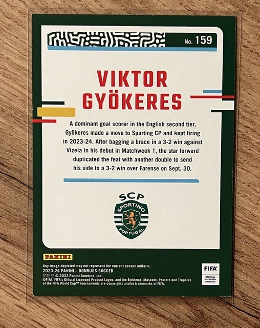 2023-24 DONRUSS SOCCER Viktor Gyokeres Aqua/199 Rookie Card Sporting ...
