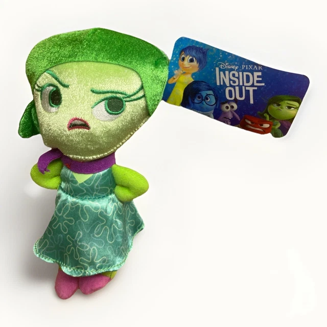 DISNEY PIXAR INSIDE Out Disgust Plush doll with Zippered Pocket 8” £11. ...