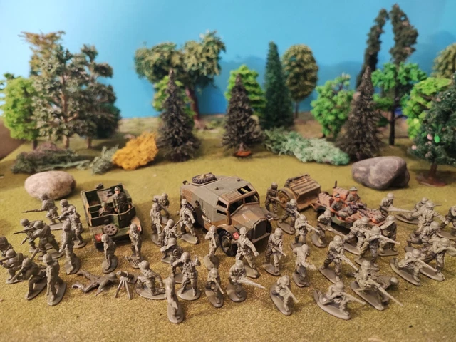 LOT SOLDATS, MAQUETTES Véhicules Us Army Matchbox Airfix WW2, figurines ...