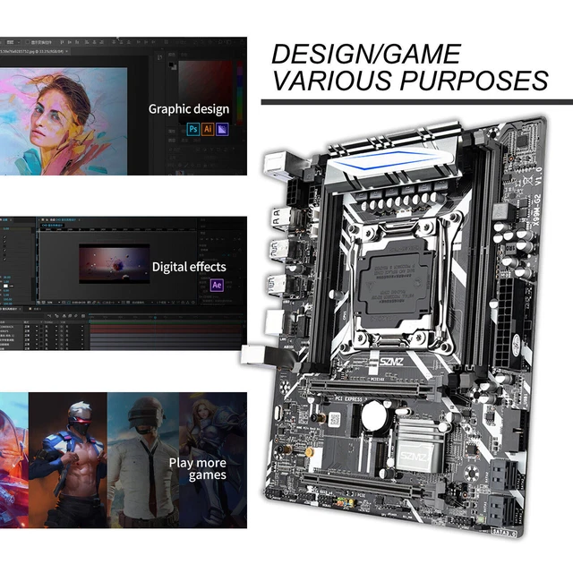 COMPUTER MOTHERBOARD DUAL Channels SSD M.2 WIFI-M2 USB 3.0 LGA2011-3 X99M-G2 E7 £115.86 ...