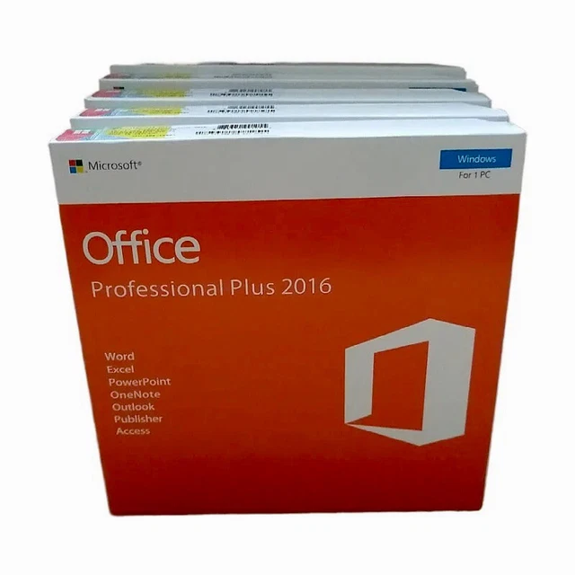 MICROSOFT OFFICE 2016 Professional Plus For PC Full Set DVD+keycard ...