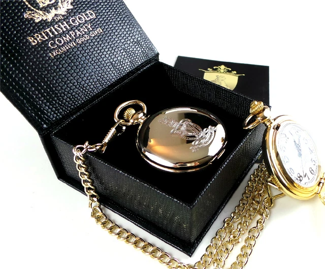 THE QUEENS ROYAL HUSSARS Army Military POCKET WATCH CHAIN Luxury Gifts ...