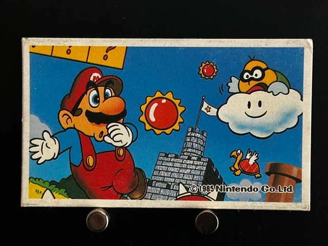 MARIO LAKITU MARIO Bros. Carte Kaku Menko Rare Japon Collection ...