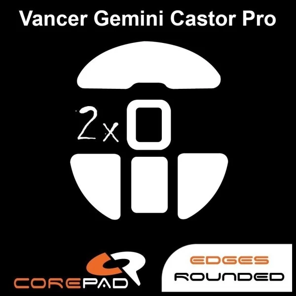 COREPAD SKATEZ VANCER Gemini Castor Pro Souris Pieds Patins Hyperglides ...