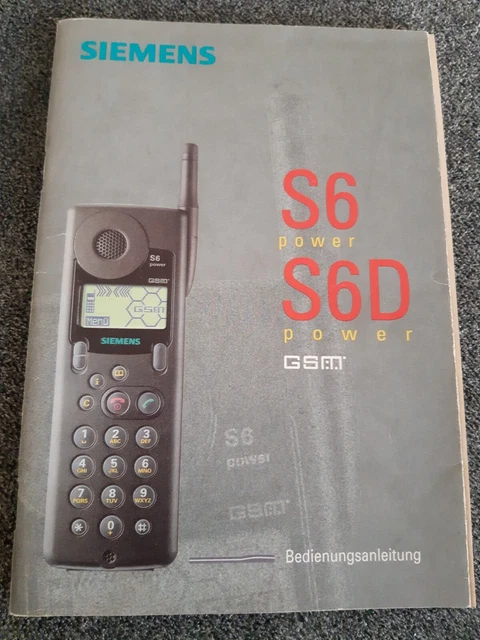 HANDY SIEMENS S6 Power Bedienungsanleitung Deutsch und Englisch EUR 2 ...