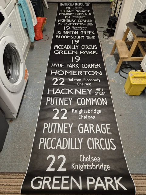 LONDON BUS DESTINATION Blind.. Heritage Routes.. Used £36.05 - PicClick UK